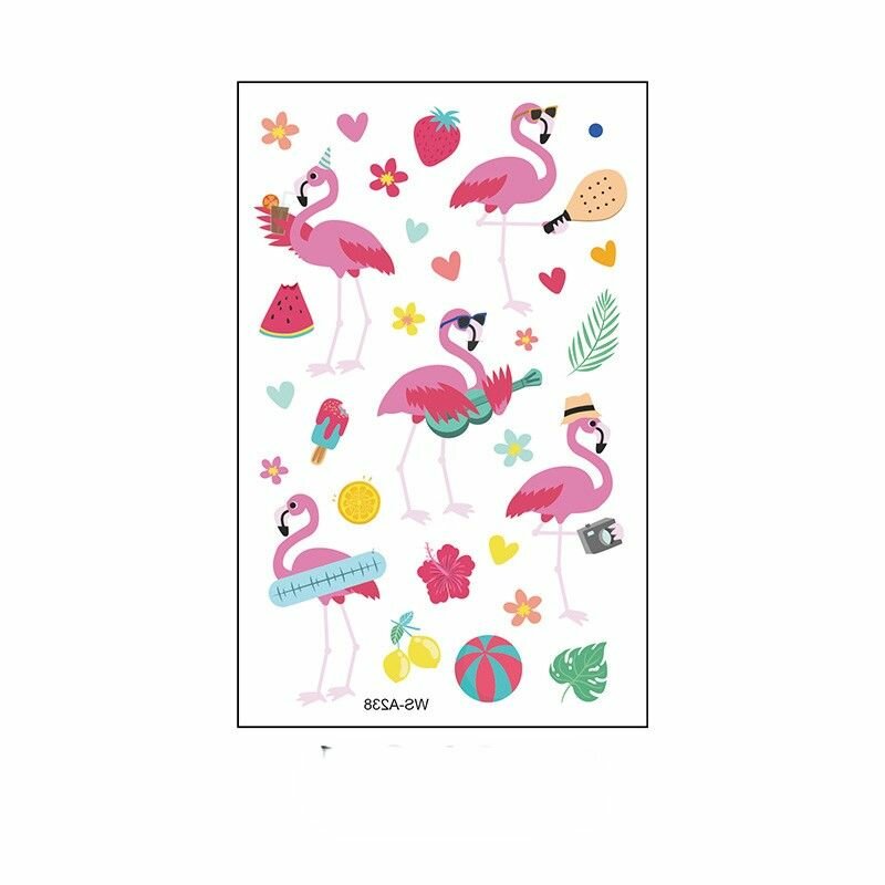 Детские переводные татуировки Фламинго