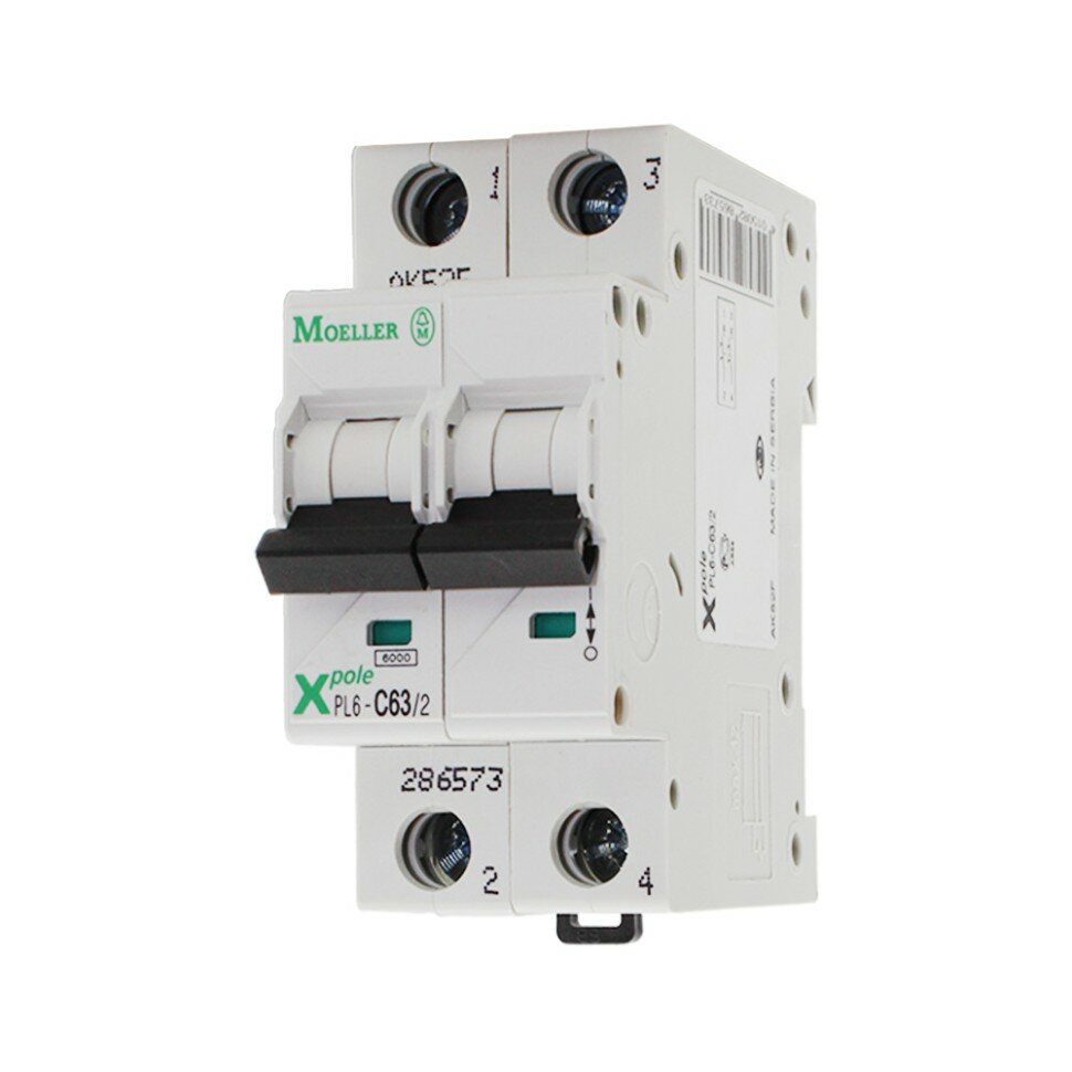 MOELLER / EATON PL6-C63/2 286573 Автоматический выключатель 2P 63A (C) 6kA