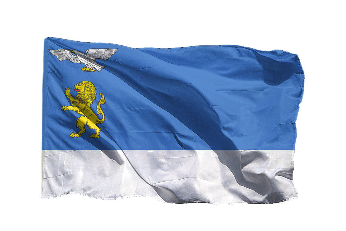 Флаг Белгорода на шёлке, 70х105 см - для ручного древка