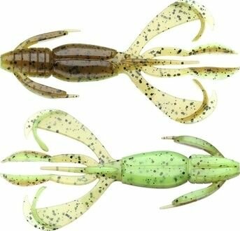 Мягкая приманка Keitech CRAZY FLAPPER 3.6" # 401 Green Pumpkin PP/Chartreuse