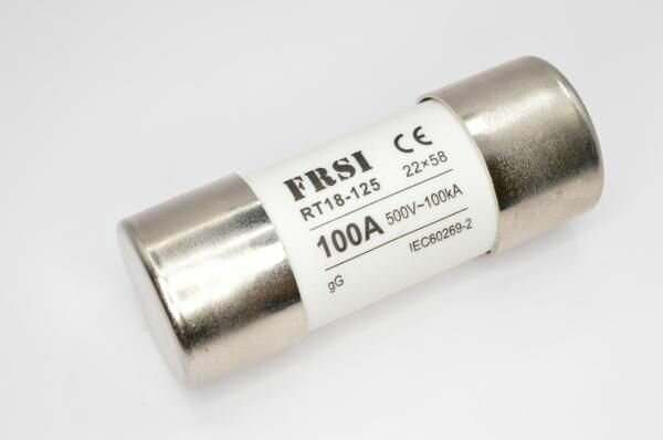 Предохранитель FRZ RT18-125 500V 100A GG Предохранитель gG 100А 500В AC 22х58мм 1шт