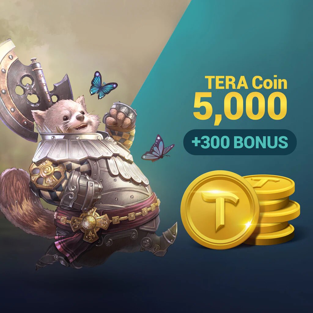 Дополнение TERA Coin 5,000 (+300 Bonus), цифровое издание PlayStation 4, регион Турция / код пополнения баланса