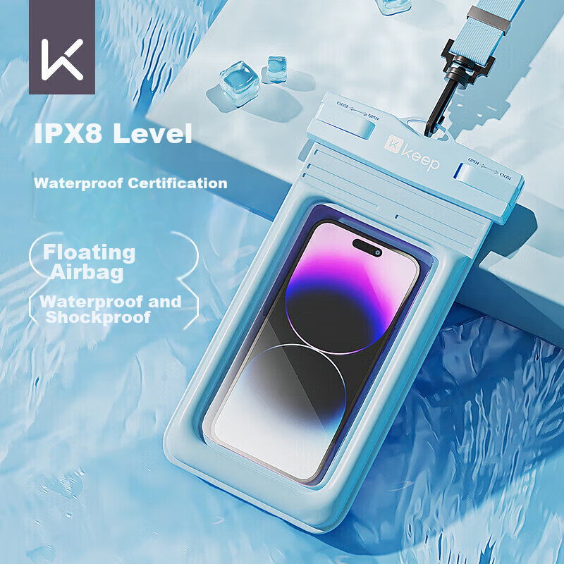 Keep Waterproof Phone Case, Touchscreen Compatible, for Swimming, Food Delivery, Sealed Bag, Rafting, Diving, Hot Springs, with Lanyard, Neck Strap, Phone Pouch