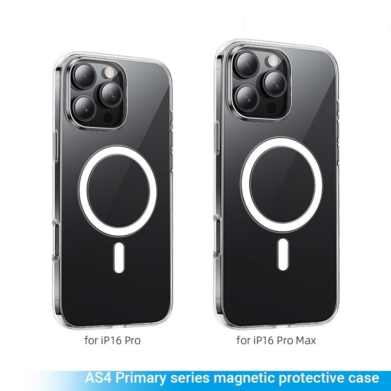 Чехол для iPhone 16 Pro Max (6.9"), Hoco AS4 Primary с магнитным кольцом, Прозрачный