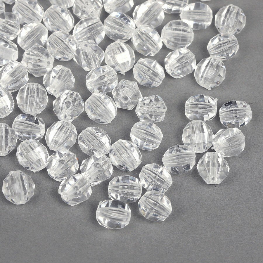 Бусины акриловые MAGIC HOBBY MG.3244-17 цв.17 прозрачный Ø10мм уп.50г