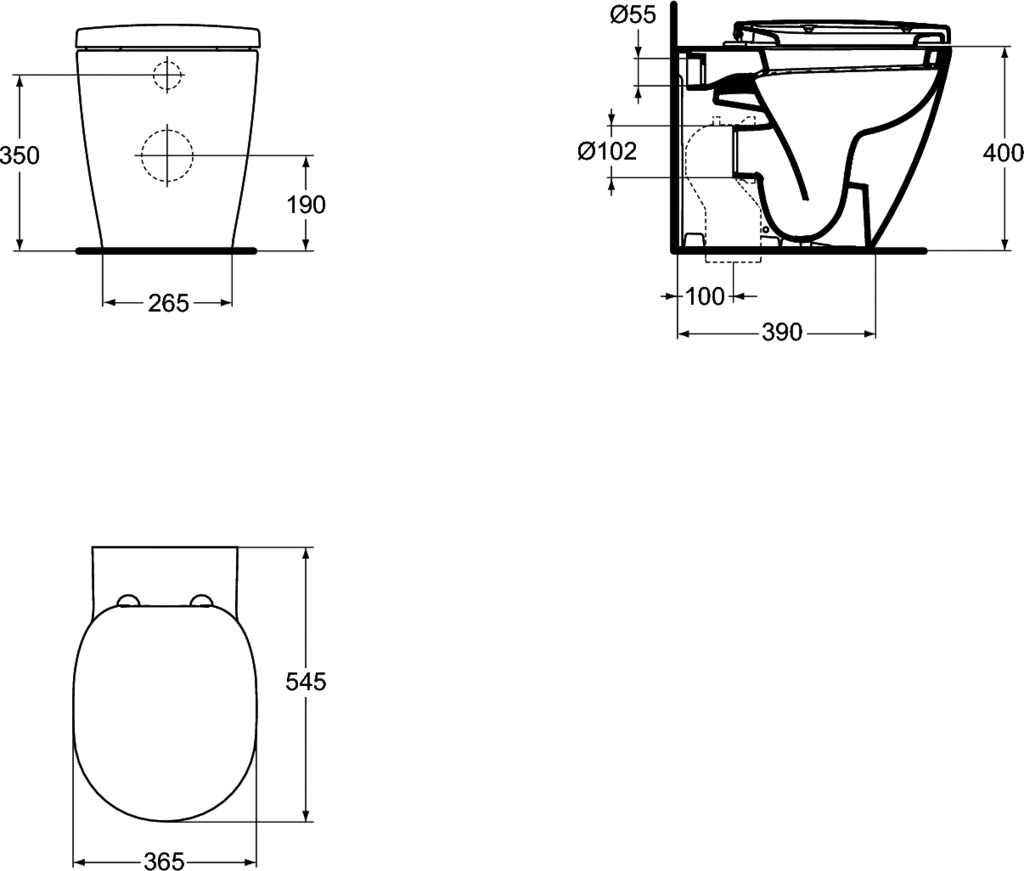 Унитаз приставной Ideal Standard Connect E803401