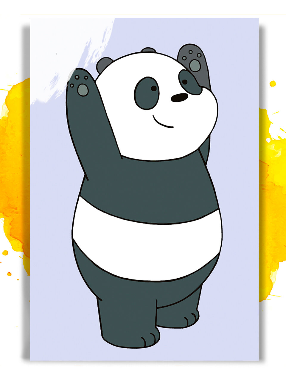 Картина по номерам на холсте Вся правда о медведях - Панда, 40 х 60 см