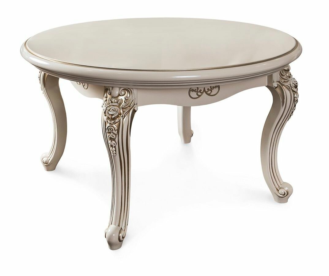 Журнальный стол Alba "Джоконда", круглая столешница, МДФ, цвет крем