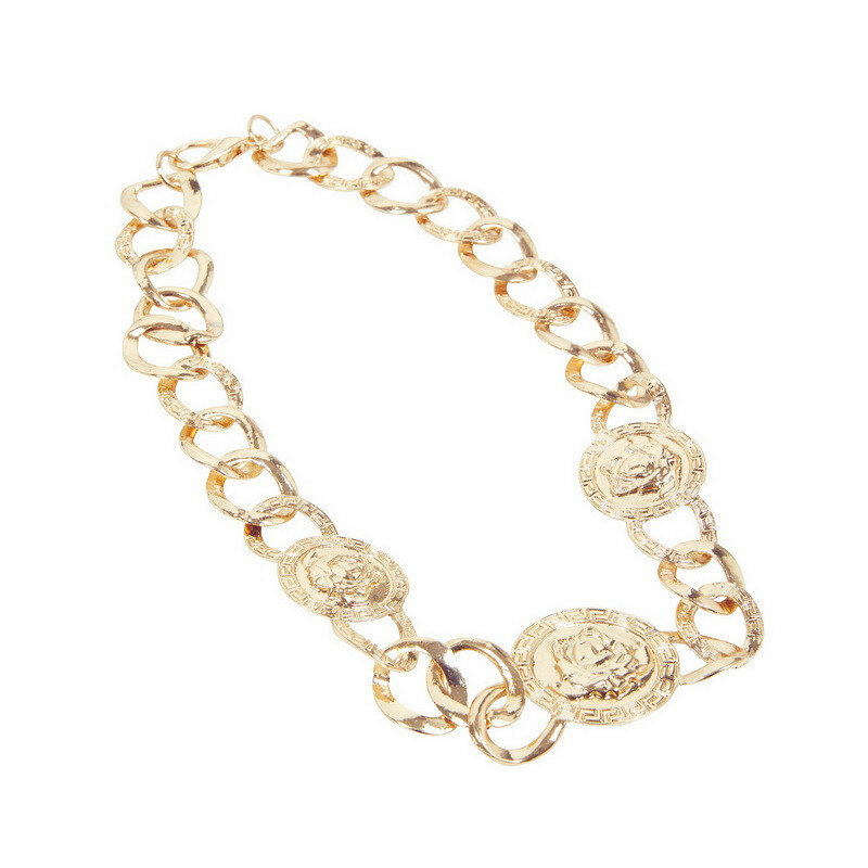 Цепь Римлянина золотая ВА3223. карнавальная, металл, длина 32 см