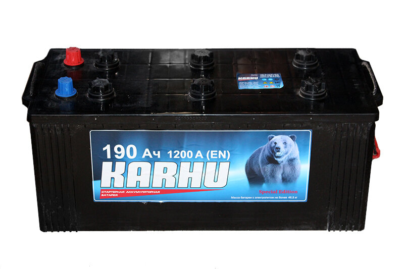 Аккумуляторная батарея KARHU EURO 6СТ190 (+слева)
