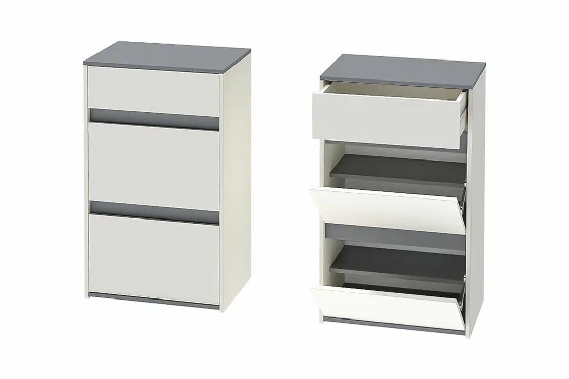 Обувница 1 Иннэс 12, ширина 60см, этажерка для обуви в прихожую, полка в прихожую