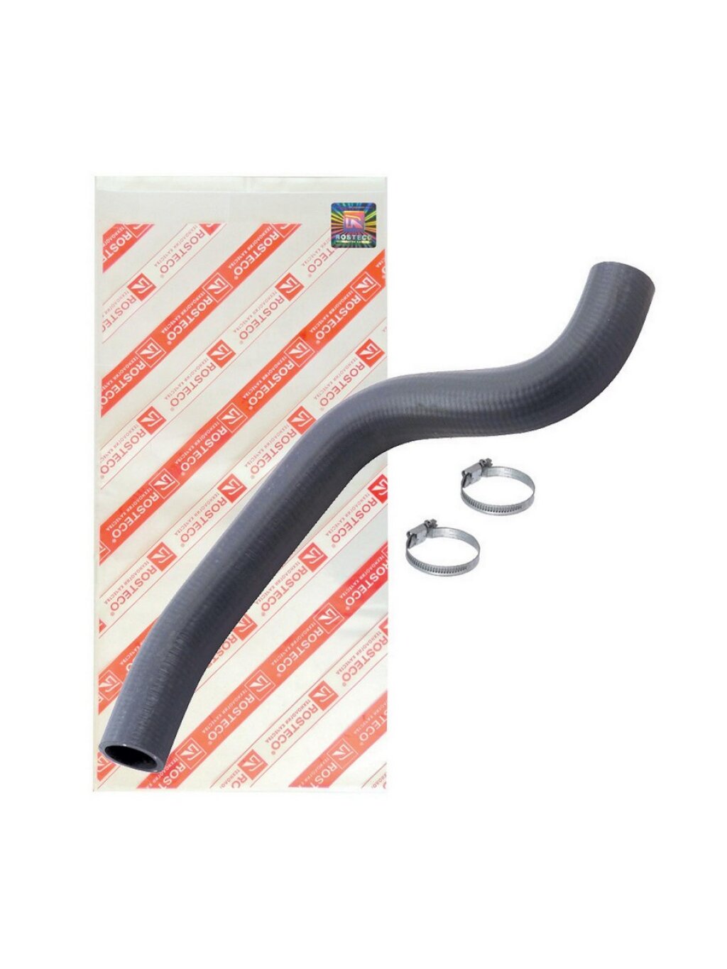 Патрубок системы охлаждения для а/м ВАЗ 2110 (верхний) "Rosteco" с хомутами