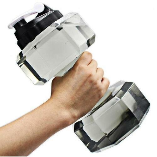 2.2l Бутылка с гантелью (черный)