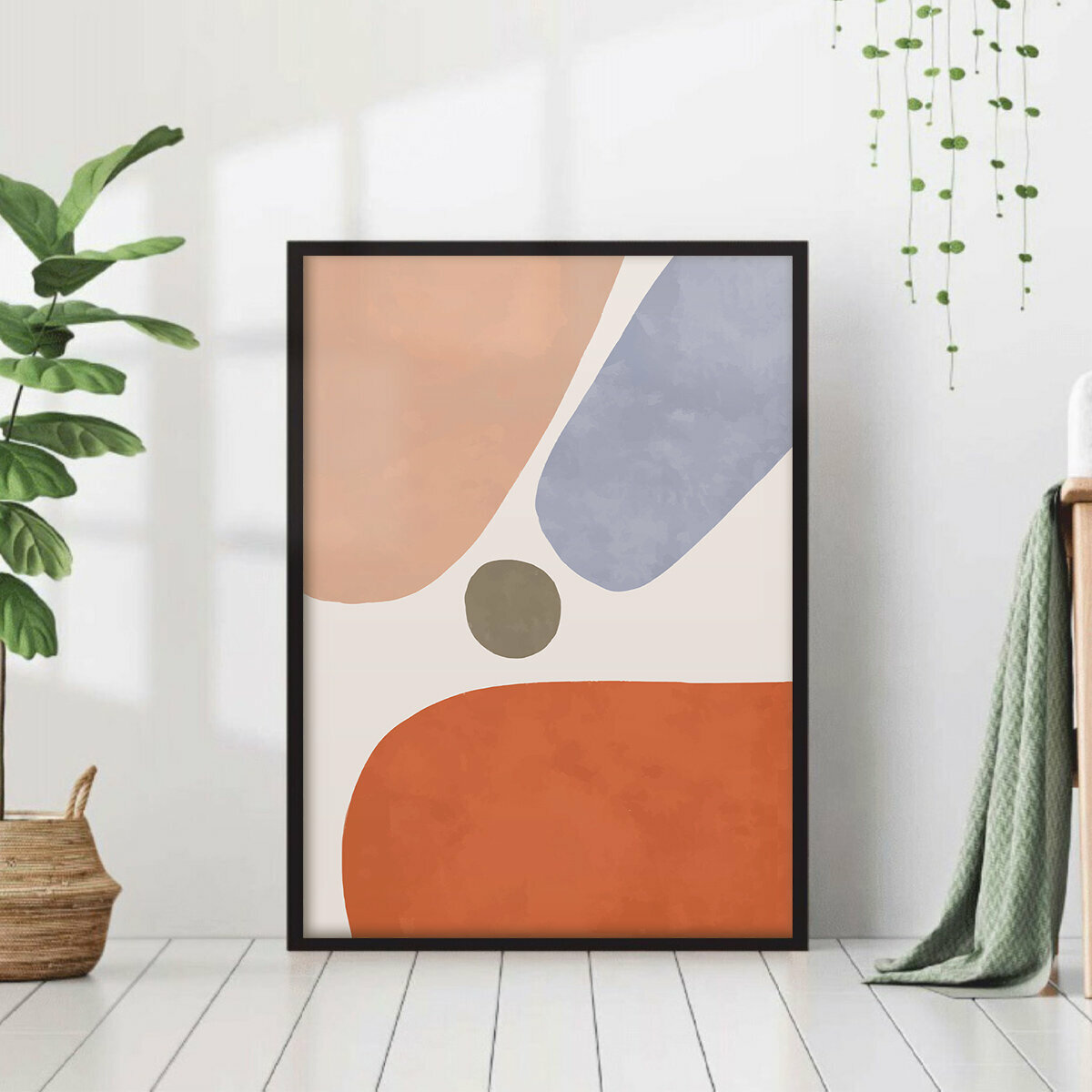 Постер "Яркие пятна" 50x70 в черной рамке на стену для интерьера