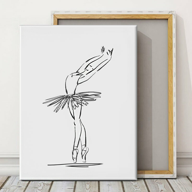 Картина на холсте "Балерина" 40х50 см, на стену для интерьера
