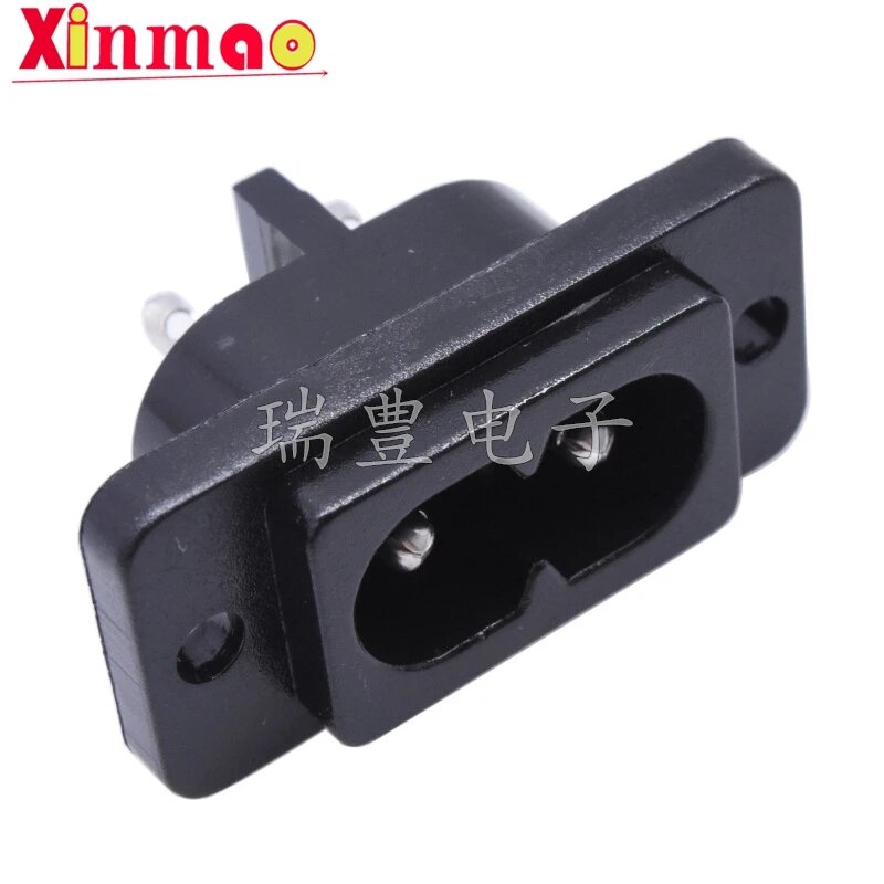 IEC320 C8 черный разъем питания 2-контактный 10PCS