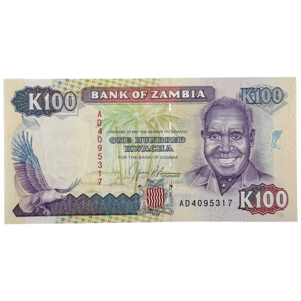 Замбия 100 квач 1991 г. (Серия AD)