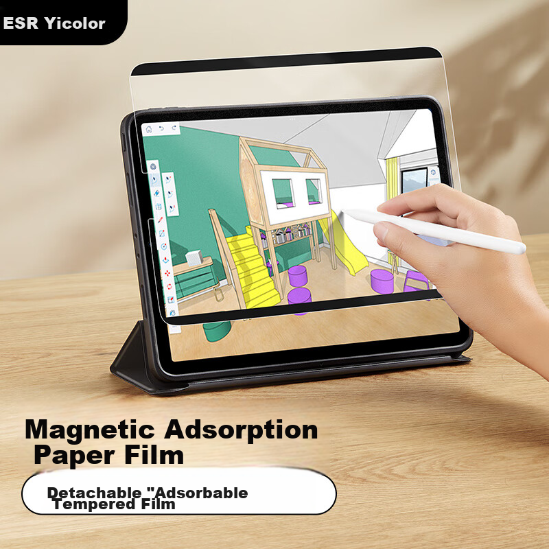 ESR Магнитная бумажная пленка для iPad Air 5/4 и 11-дюймовых устройств Apple совместимая с моделями Pro 10.9/22/21/20