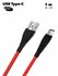 Кабель Borofone для зарядки USB - Type-C , 1 метр, 3 А, красный