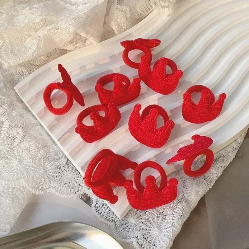 Детские повязки для волос CUTE BOWS Красный, FQ049-1-10pcs