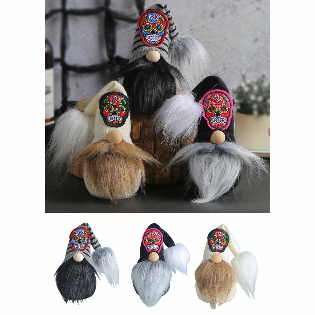 Безликая Кукла с Черепом на Хэллоуин (Песочная)-Стиль 2