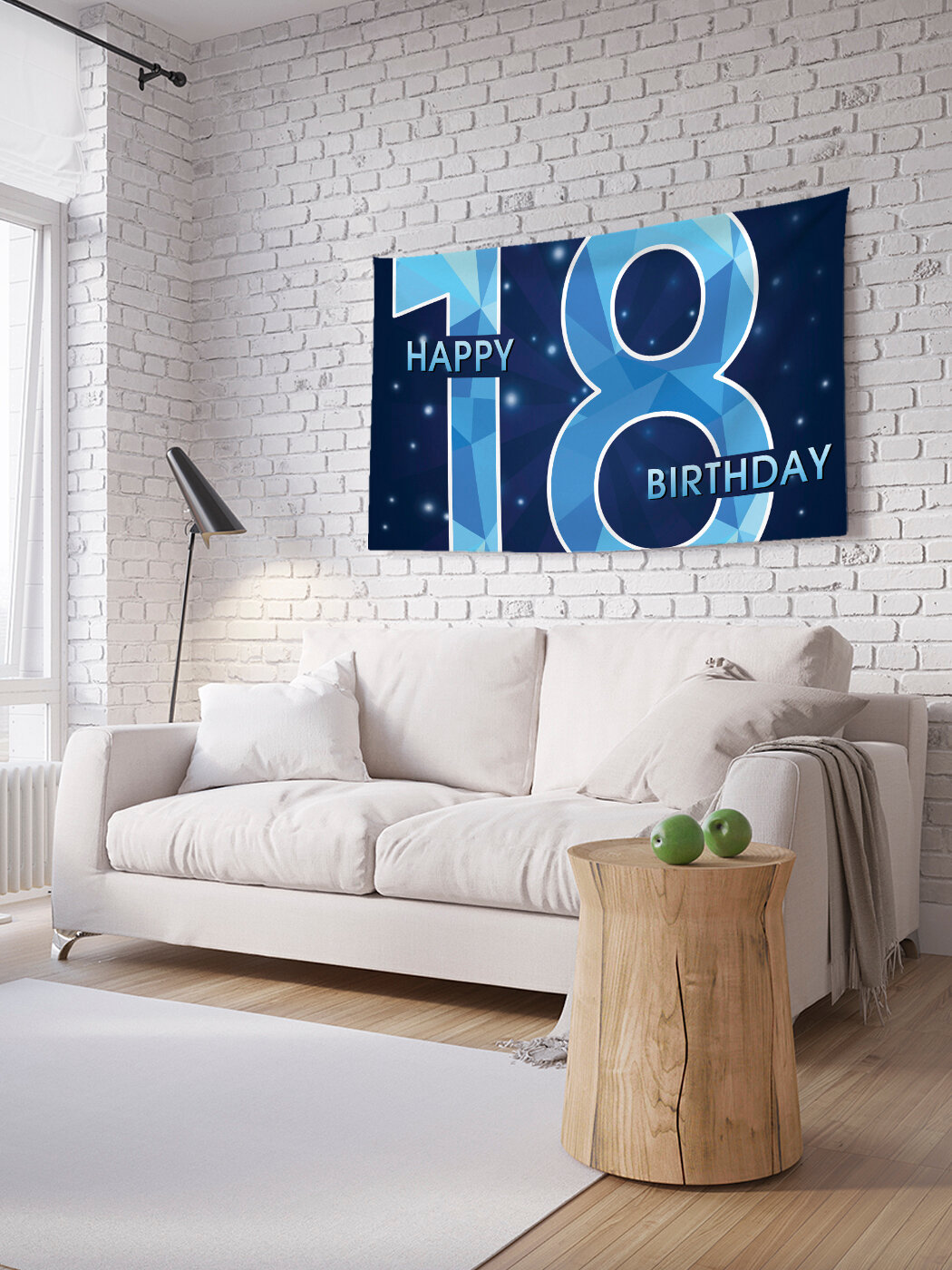 Фотопанно на стену горизонтальный постер 100х150 "Галактическое 18-летие", JoyArty, серия день рождения