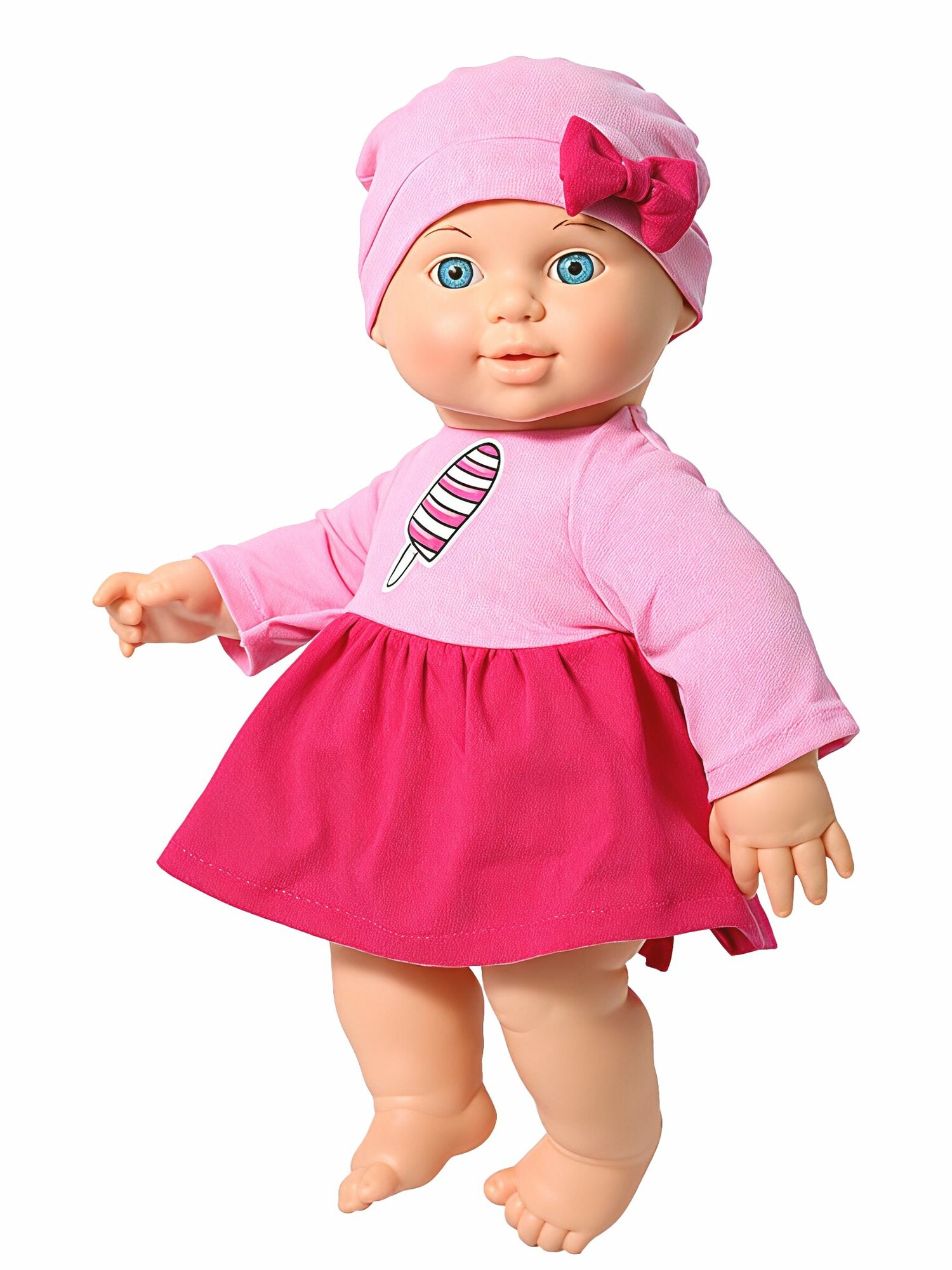 Кукла пупс "Малышка мороженка", классическая куколка-карапуз для девочек, игрушечный младенец с одеждой для сюжетно-ролевых игр, развивающая игрушка для малышей