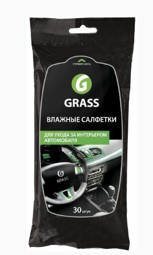 GRASS Салфетки влажные для ухода за интерьером авто
