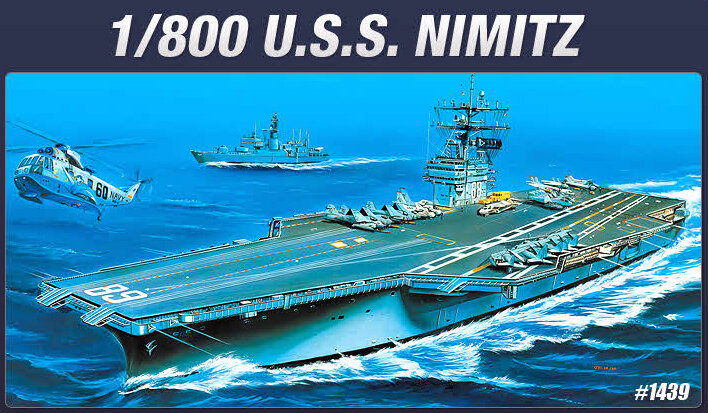Сборная модель "Авианосец USS Nimitz" (1:800), артикул 14213