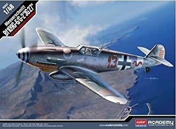 Сборная модель "Самолет Messerschmitt Bf109G-6/G-2 "JG 27" (1:48), артикул 12321