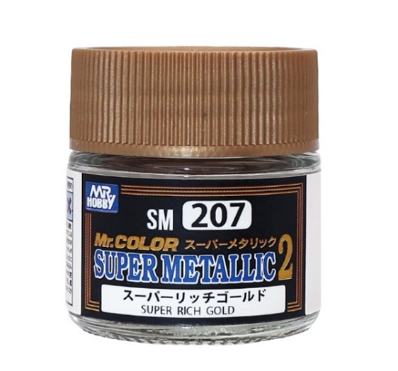 SM207 краска художественная т. м. MR.HOBBY 10мл. Super Rich Gold
