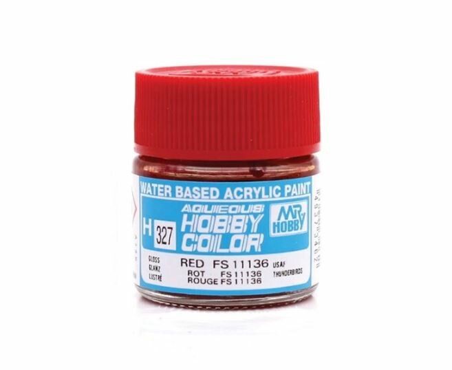 H327 краска водоразбавляемая художественная т. м. MR.HOBBY 10мл RED FS11136