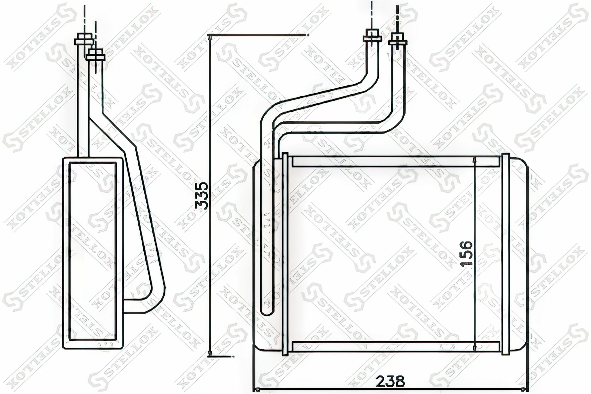 Радиатор печки для Форд Кугар, Мондео 1, 2, 3, Ягуар X-type 1 10-35070-SX STELLOX
