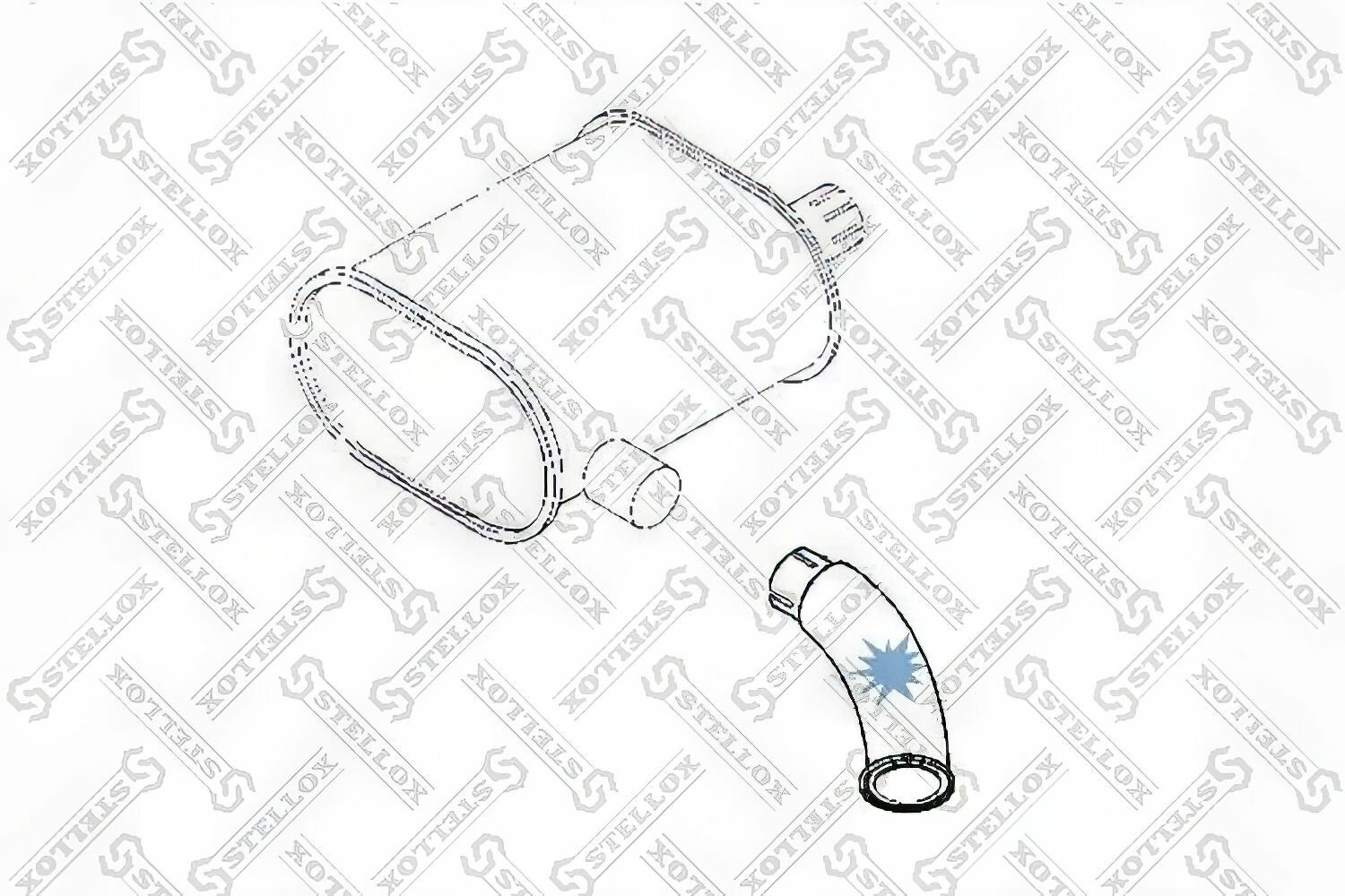 Труба глушителя промежуточная Рено Премиум 82-03681-SX STELLOX