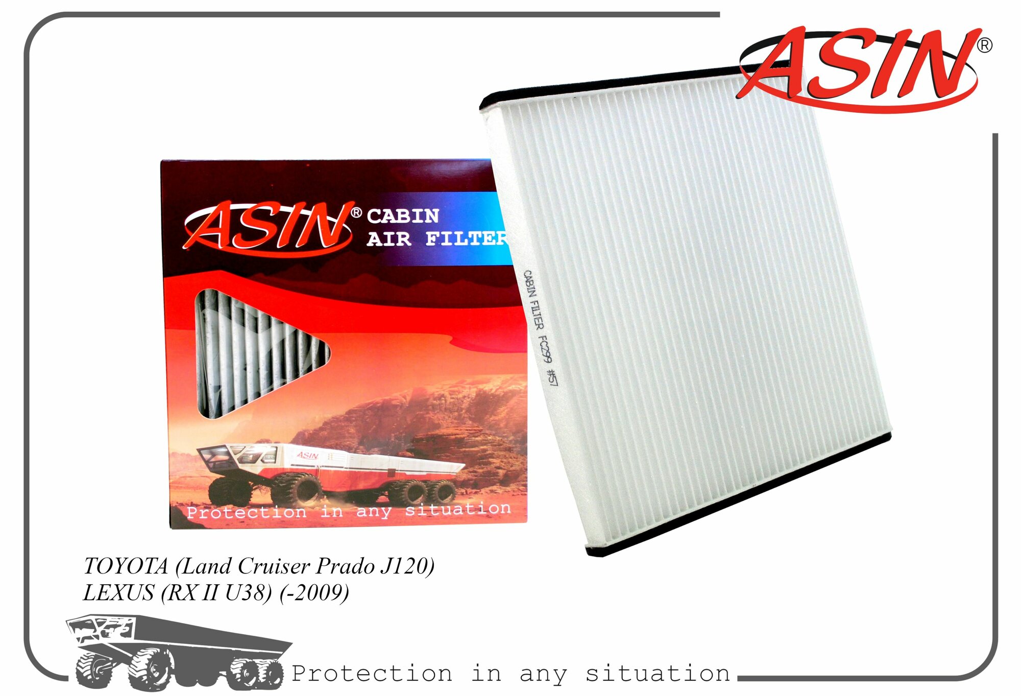 Фильтр салонный для Лексус RX 2, Тойота Ленд Крузер Прадо ASIN. FC299 ASIN