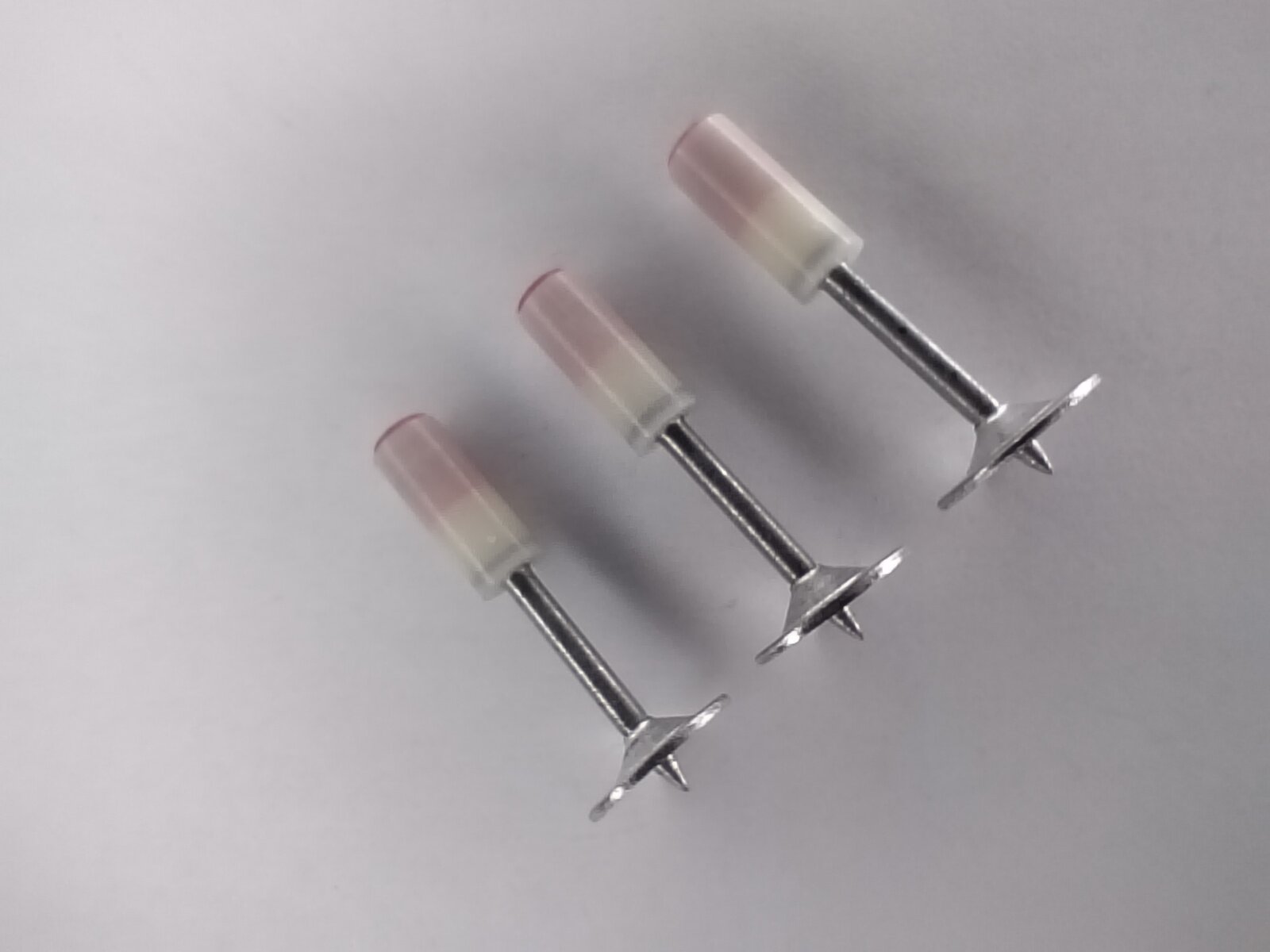 Гвозди для порохового пистолета 25 мм, пакет - 50 шт. Диаметр шайбы 15 мм