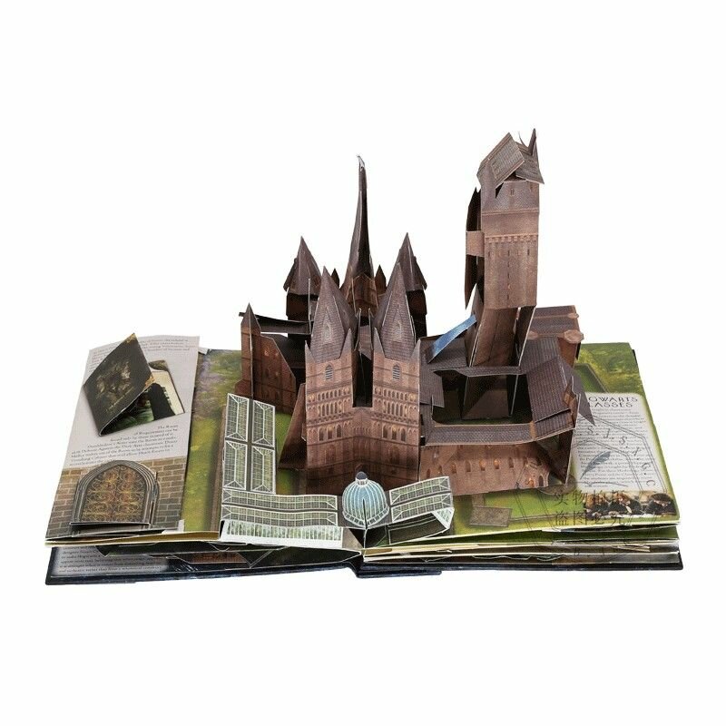 Интерактивная 3D книга с объемными элементами: путеводитель по Хогвартсу для поклонников Гарри Поттера, коллекционное издание с замком и магическими артефактами