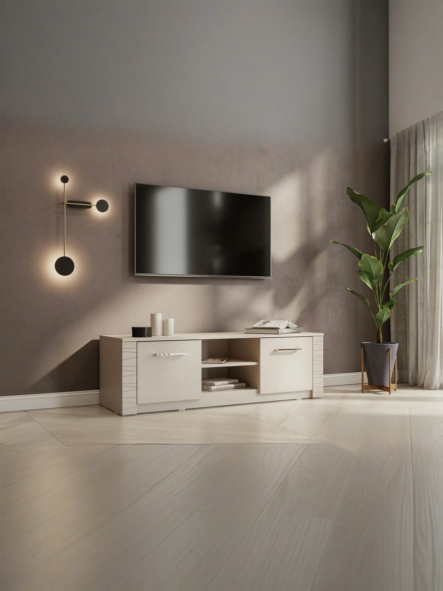 ТВ-тумба "Фаворит"цвет меланж, размер 130.1х40х39.6 см, ЛДСП