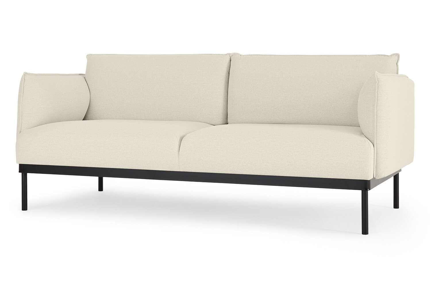 Диван прямой Алтай, 199х80х92 см, обивка рогожка, с подлокотниками, цвет серый