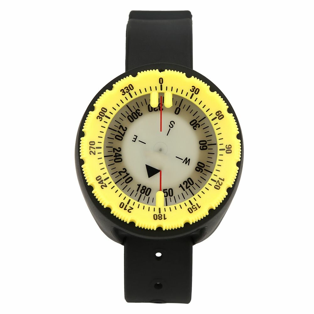 CP-991 Легкие часы с сильным магнитом 50 м, сбалансированные водонепроницаемые подводные светящиеся наручные компасы для дайвинга, желтый