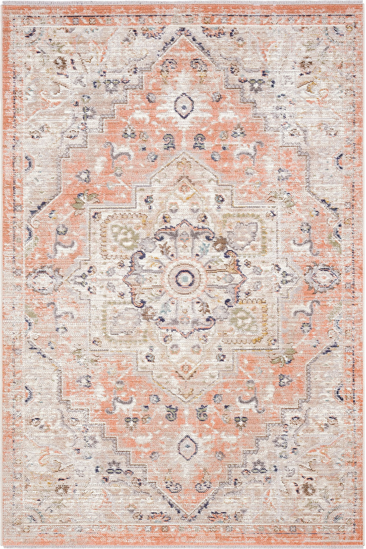 Ковер Cool Hali Zaraf 404-2B Винтажный ковер 120x180 см с классическим узором цвета с классическим узором цвета терракотовая дымка (терракотовый, бежевый)