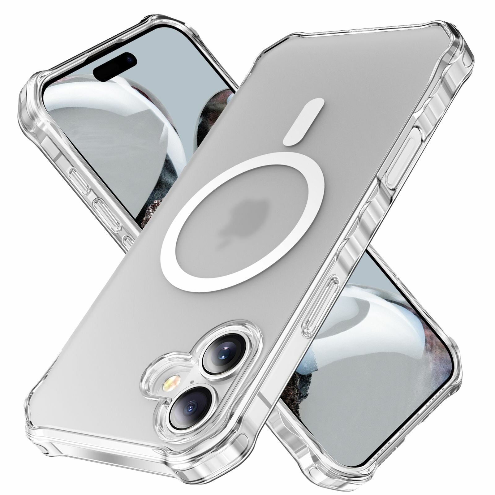 Чехол для iPhone 16 Plus противоударный с поддержкой MagSafe ClearVision Clear