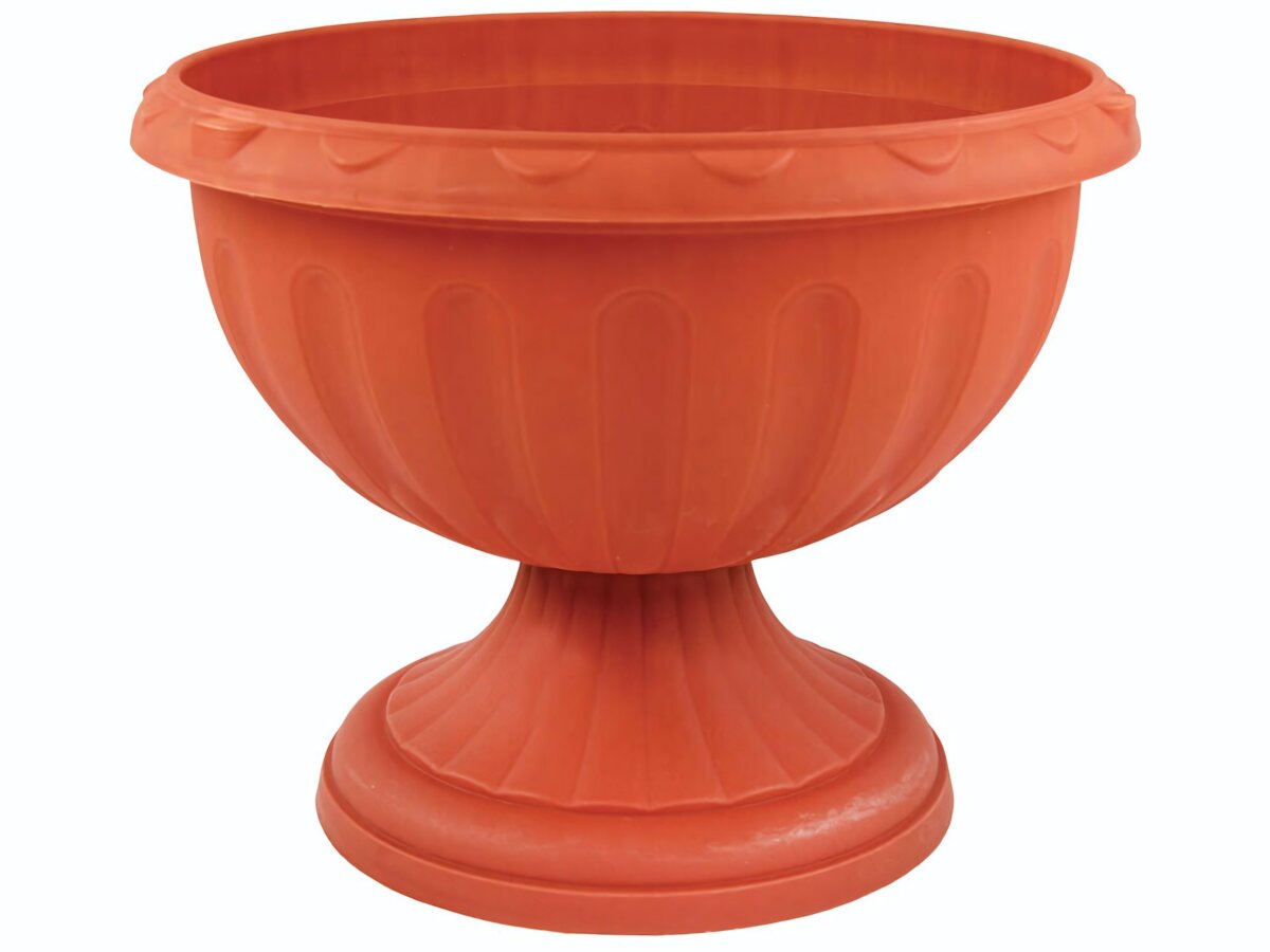 Вазон пластиковый 'Джулия' 8л, коричневый, диаметр 32 см, высота 23 см