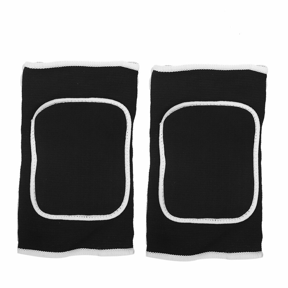 Unisex Elastic Knee Guard Wrap Protector Brace Support (Black)