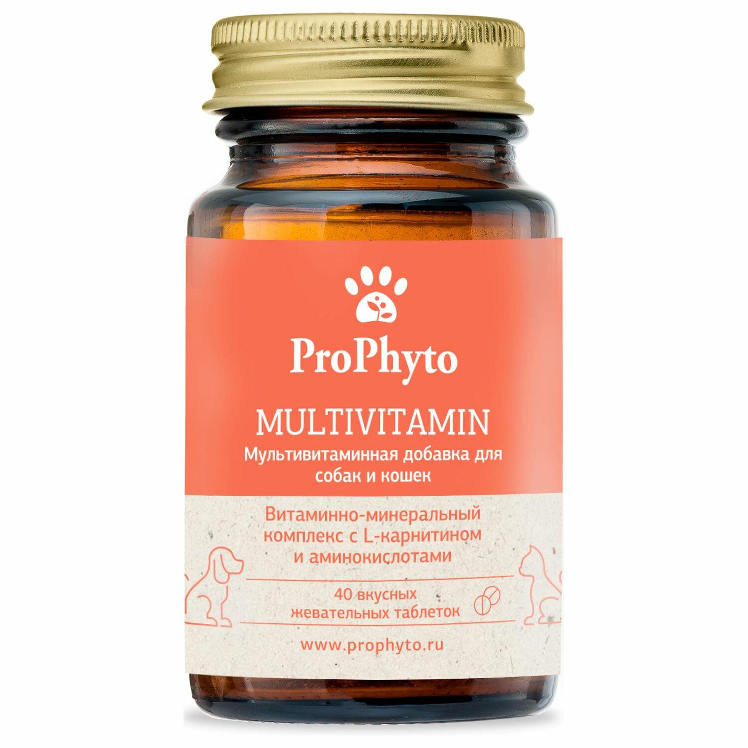 ProPhyto Multivitamin - мультивитаминная добавка для собак и кошек, 40 шт