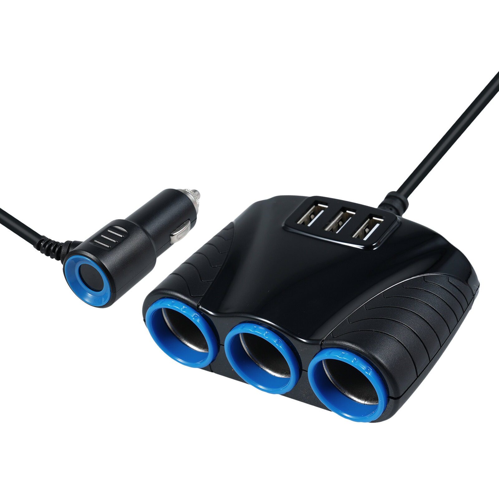 12-24 В 3-Полосный Разветвитель розетки автомобильного Прикуривателя USB Зарядное Устройство Замена Адаптера питания для автомобилей и планшетных ПК, смартфонов и т. д.