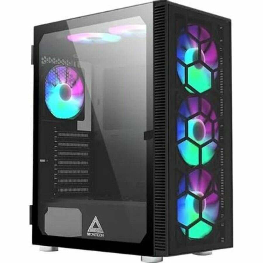 Компьютерный корпус MONTECH X3 Glass (X3 GLASS BL) черный - Midi Tower, ATX, micro-ATX, mini-ITX, USB 2.0 TypeA
