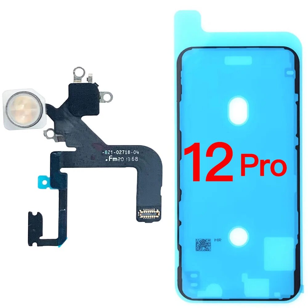 Запасная часть гибкого кабеля вспышки для iPhone 12, светодиодный фонарик Mini Pro Max + водонепроницаемая лента For iPhone 12Pro