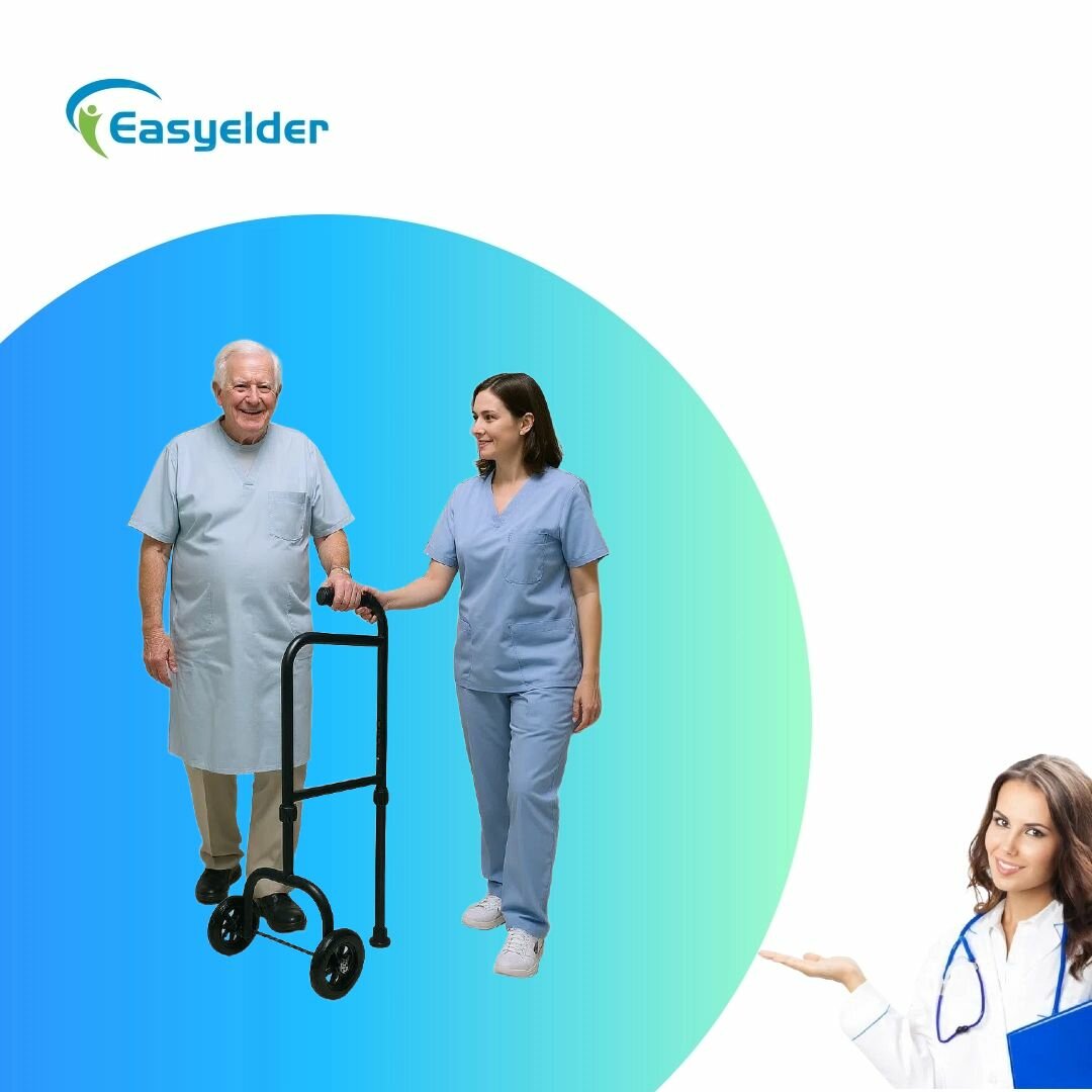 Easyelder Шагающие ходунки 2кг ультралегкие колесные реабилитационные регулируемые физиотерапевтами рекомендованы