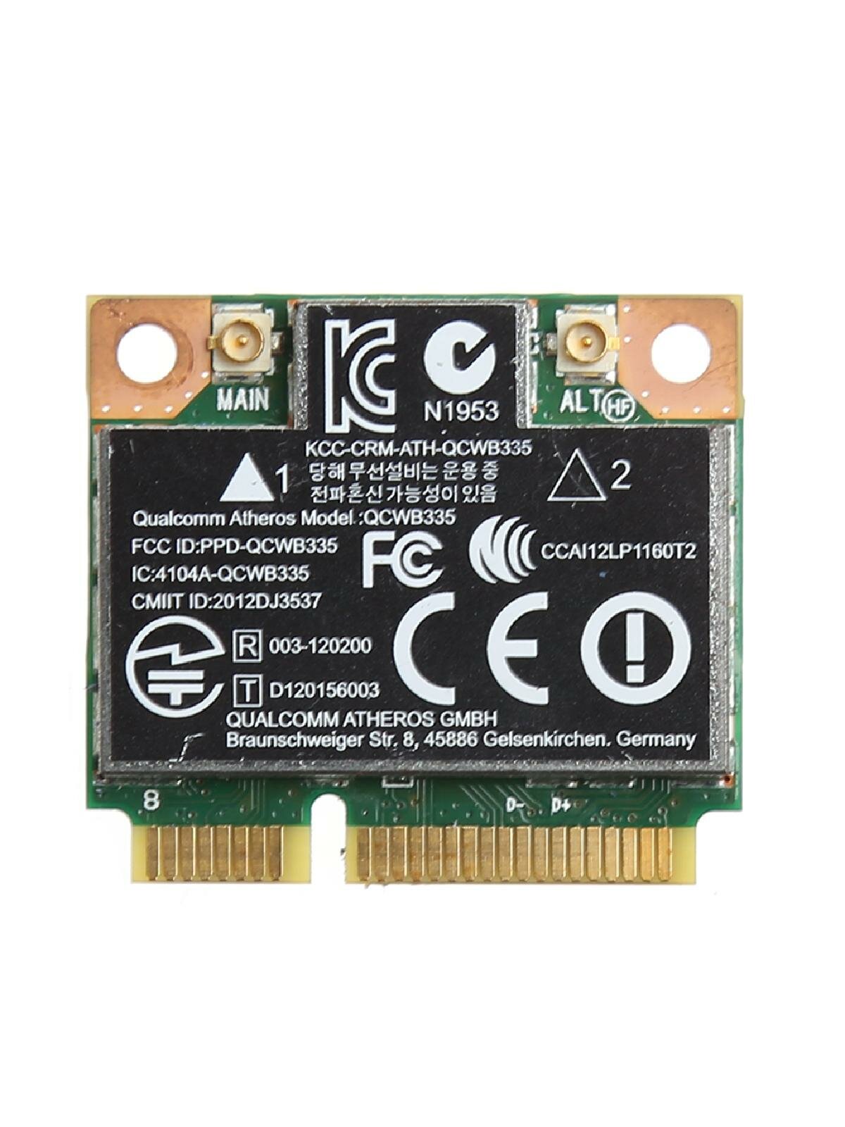 802.11b/g/n WiFi Bluetooth-compatible 4.0 Wireless Half Mini PCI-E Card For HP Atheros QCWB335 AR9565 SPS 690019-001